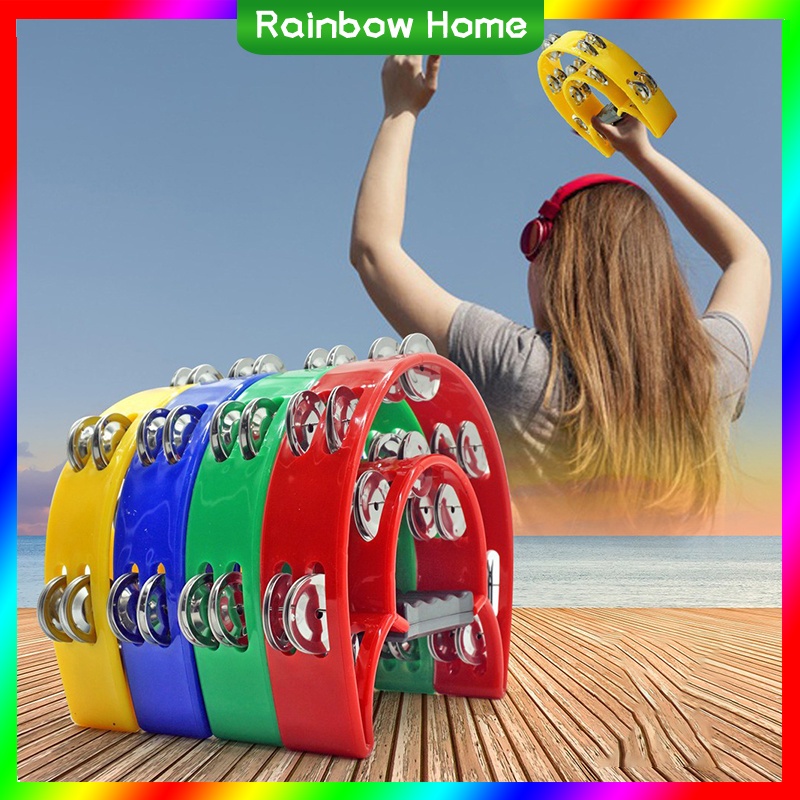 Jual Rainbow Home Alat Musik Tamborin Tambourine Double Ring Kecrekan ...