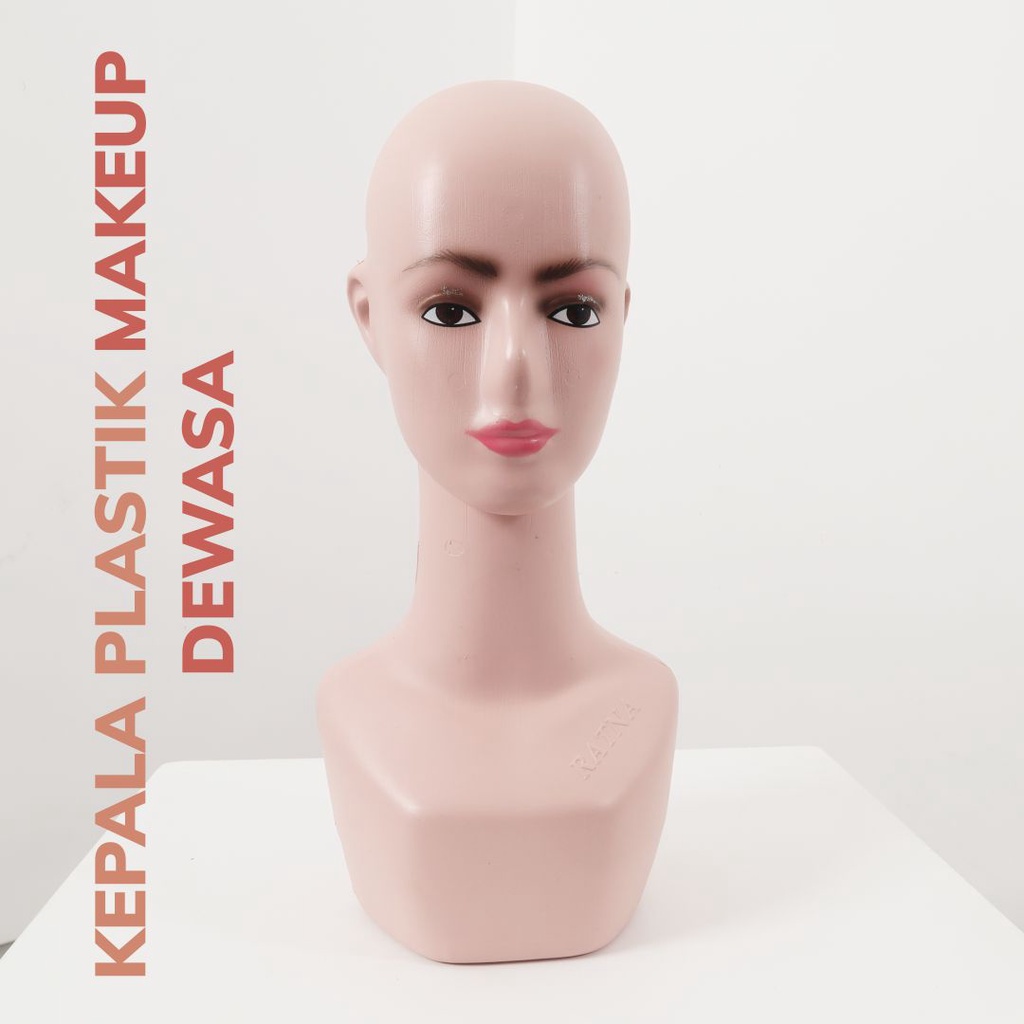 Jual Patung Manekin Kepala Plastik Dewasa Besar Make Up DM 71 Display ...