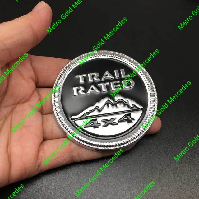 Jual Emblem Alumunium Sticker TRAIL RATED 4x4 Jeep Wrangler Rubicon ...