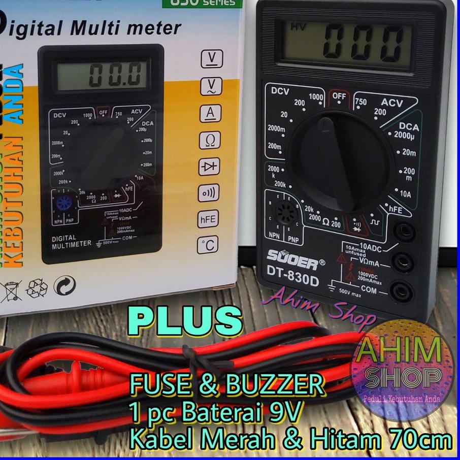 Jual NEW | JKH|Suoer DT830D Multitester Digital Multimeter Avometer ...