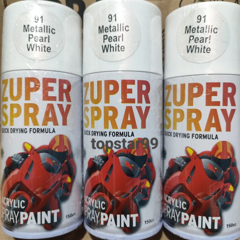 Jual Zuper Pilox Pilok Cat Semprot Warna Metalic Pearl White Putih Mutiara Metalik 91 150cc ...