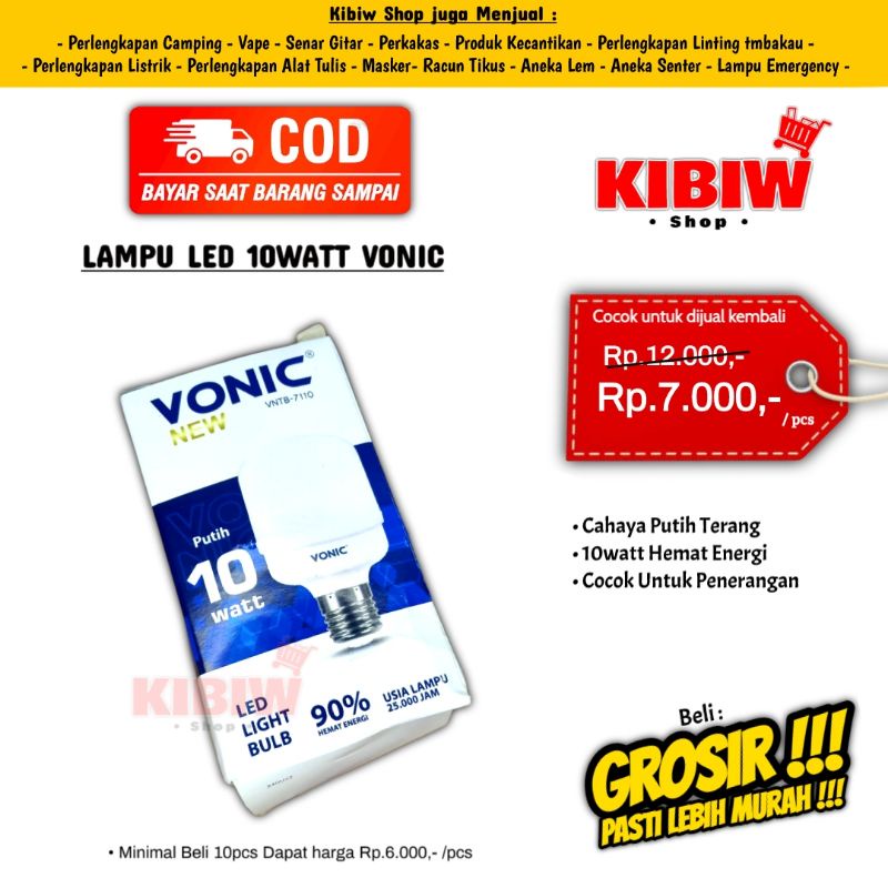 Jual Lampu LED 10watt cahaya terang | Shopee Indonesia