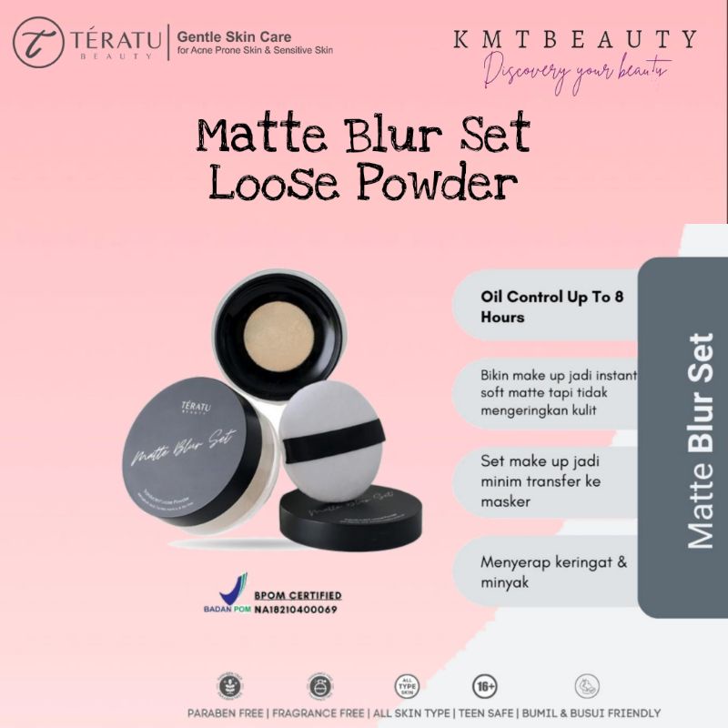 Jual Teratu Beauty 15gr Matte Blur Set Compact & Loose Translucent ...
