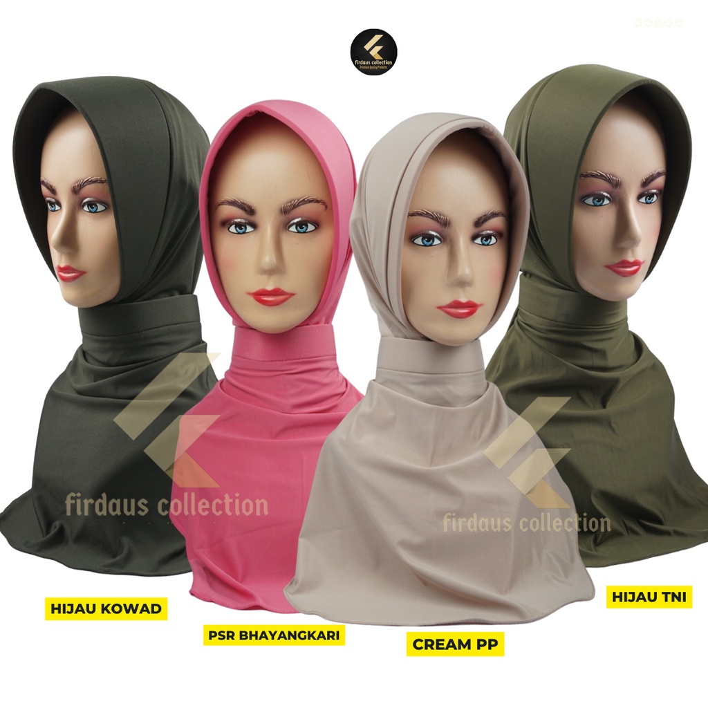 Jual JILBAB DINAS ARMY TNI HIJAU BOTOL (KOWAD ,PSH Bayangkari, SATPOL ...