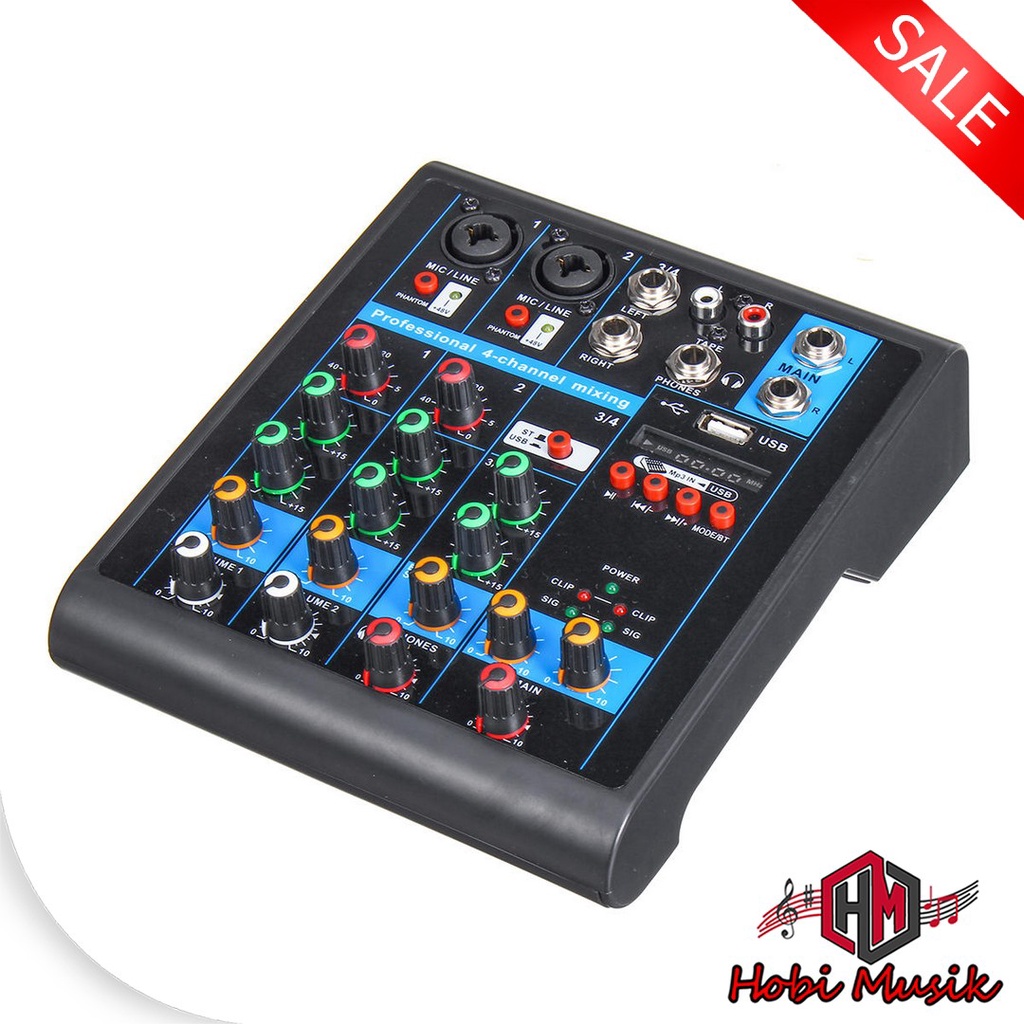 Jual Audio Mixer 4 Channel USB Mini Portable Live Bluetooth - Harga ...