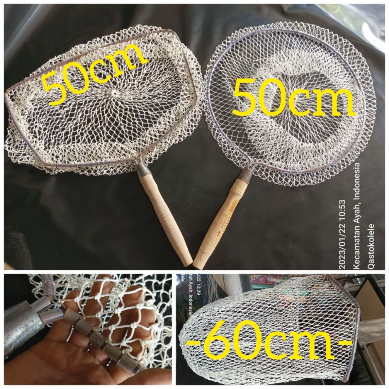 Jual Serokan Ikan Besar Jumbo Jaring nilon Serok Seser Saringan Ikan ...