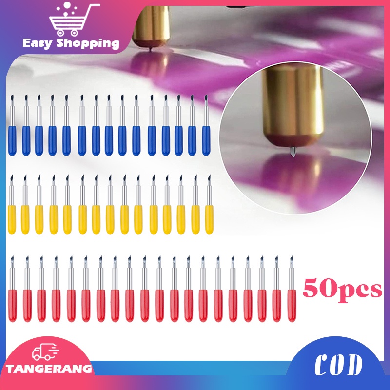Jual 50pcs Mata Pisau Cutting Sticker Roland 30/45/60 Derajat Roland Blade Roland Cricut Cutting ...