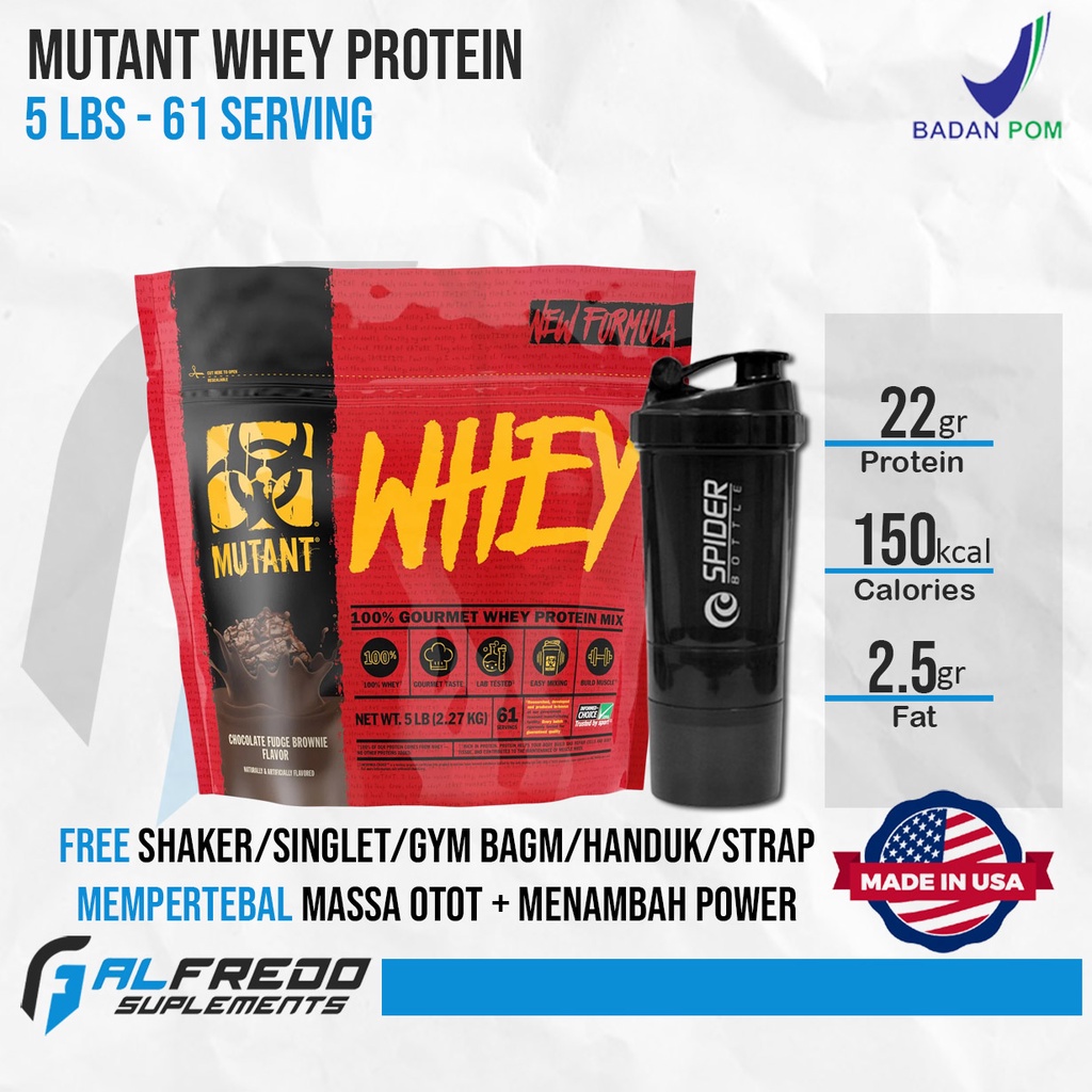 Jual Mutant Whey 5 lbs Whey Protein Suplement Fitness Susu | Shopee ...