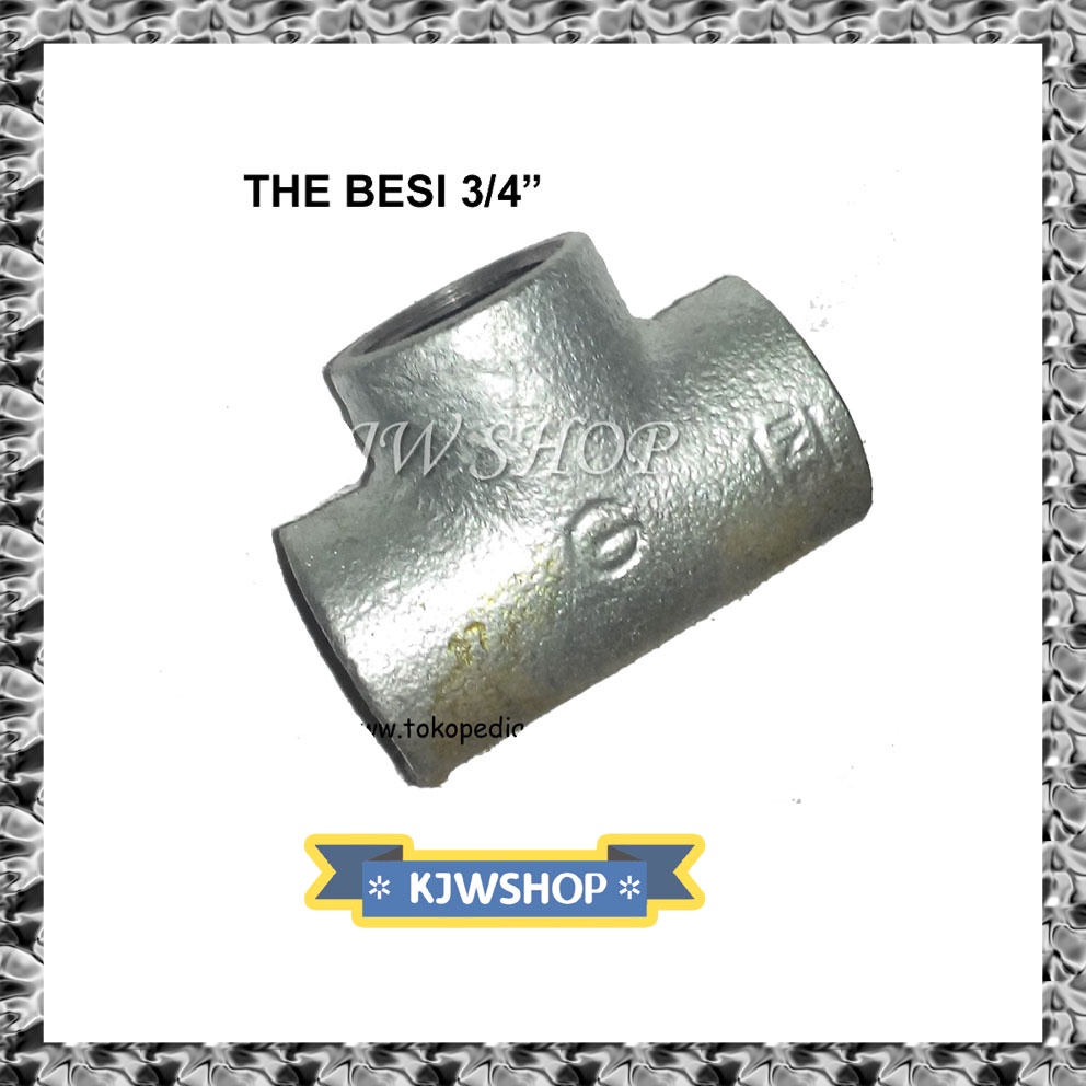 Jual Tee Besi 3/4" The Galvanis 3/4" Sambungan The Besi Galvanis 3/4" Sambungan T 3/4 inch ...