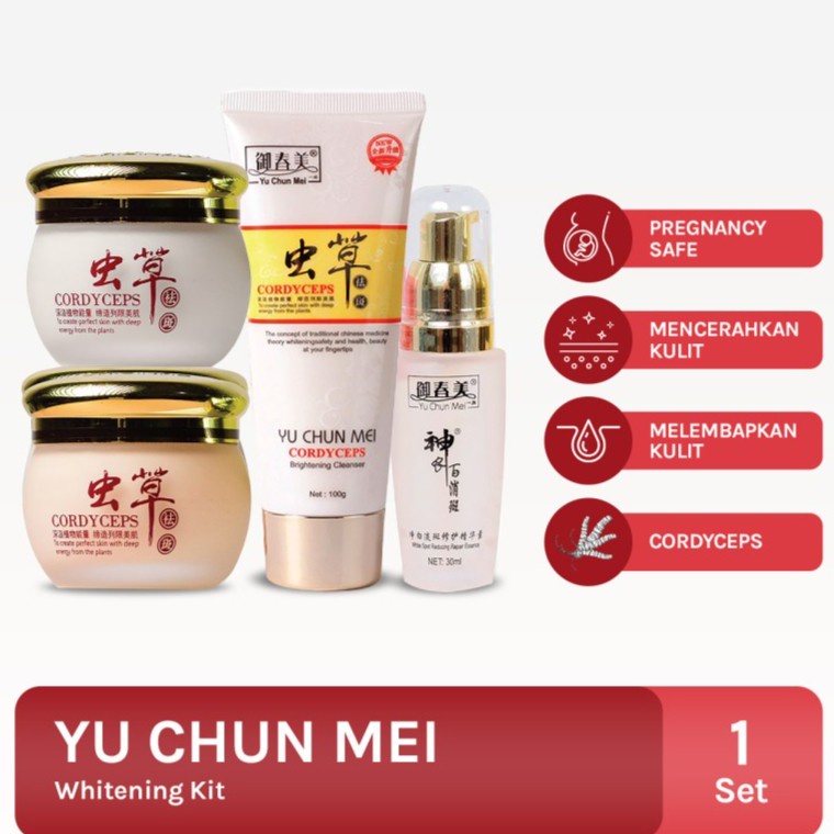 Jual YU CHUN MEI Cordyceps Whitening Kit isi 3 | Shopee Indonesia