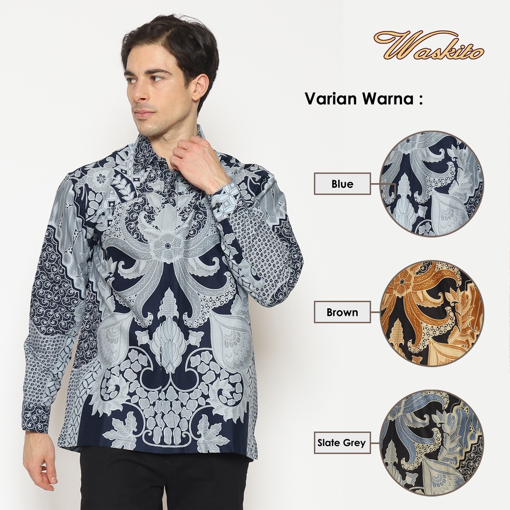 Jual Waskito Kemeja Batik Katun KB 119398 | Shopee Indonesia
