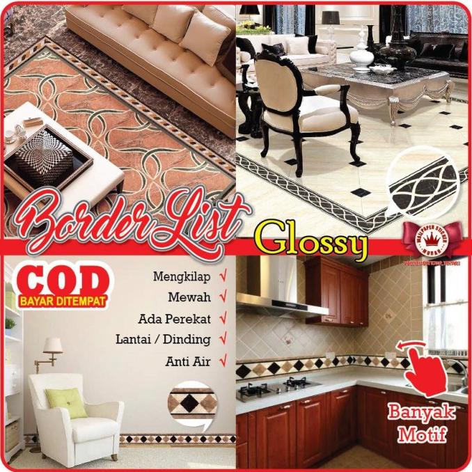 Jual GC047 BORDER LIST WALLPAPER STIER LISTBORDER STIKER DEKORASI RUMAH ...