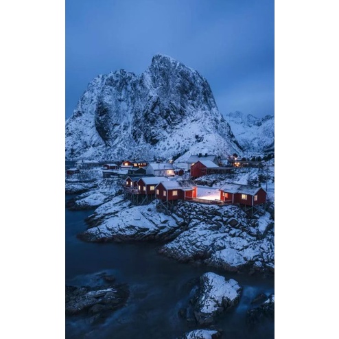 Jual Poster Cetak Pemandangan bukit salju, untuk dekorasi ruangan dan ...