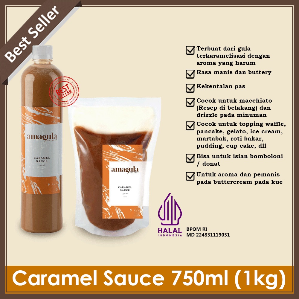 Jual AMAGULA CARAMEL SAUCE – SAUS CARAMEL AMAGULA 750ML (1KG) UNTUK TEH ...