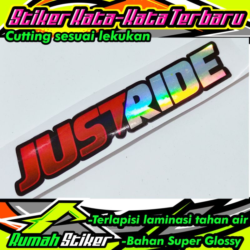 Jual stiker just ride | Shopee Indonesia