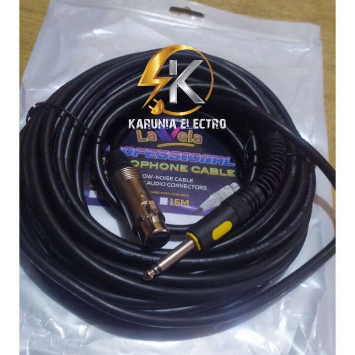 Jual Kabel microphone kabel mik 10m hitam lavela / noise | Shopee Indonesia