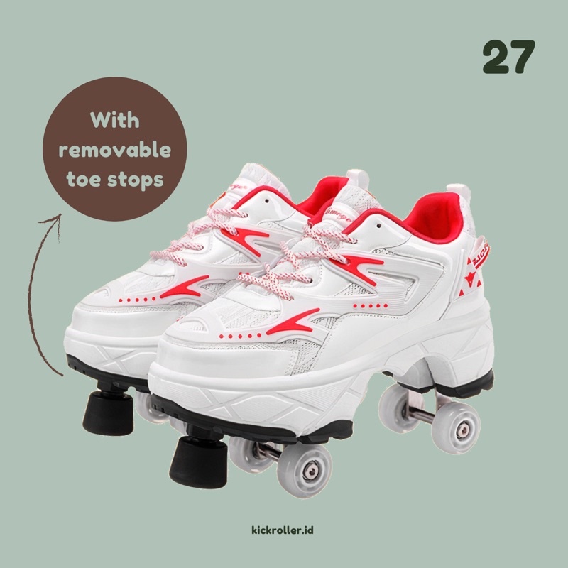Jual Kick Roller Shoes with Removable Toe Stops - Sepatu Roda | Shopee ...