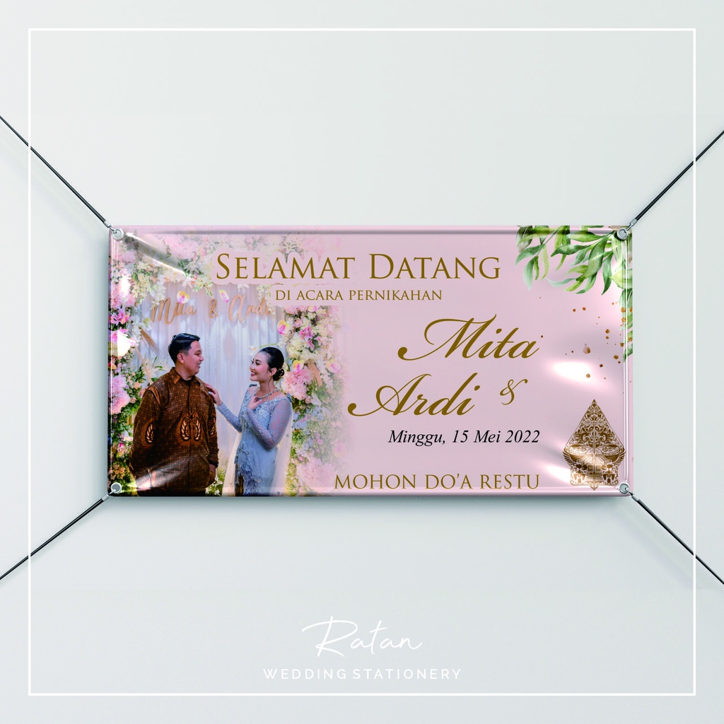 Jual Banner Pernikahan | Wedding Sign | Banner Selamat Datang | Shopee Indonesia