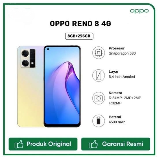 Jual HP OPPO RENO 8 4G RAM 13GB/256GB {8GB + 5GB EXTENDED RAM} GARANSI ...