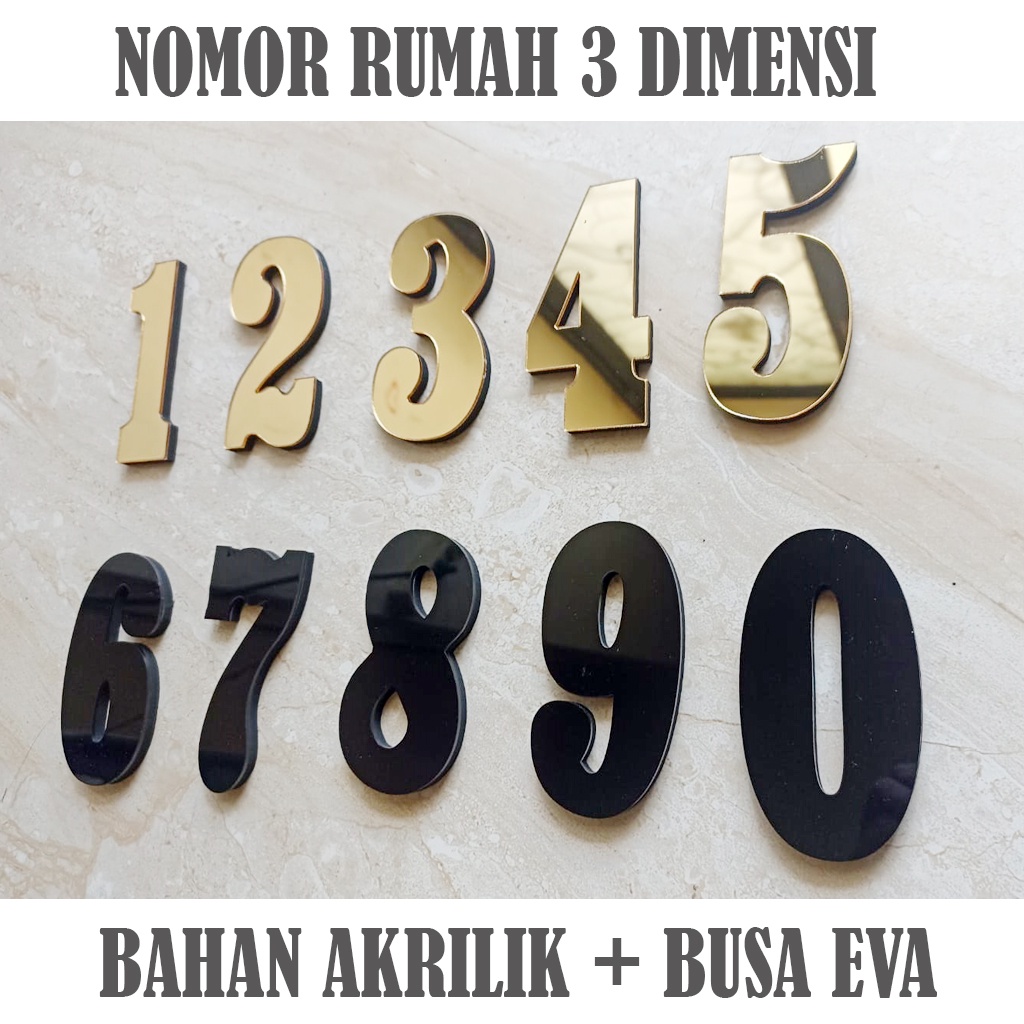 Jual NOMOR RUMAH 3 DIMENSI CLUSTER ARCYLIC DAN KOST | Shopee Indonesia