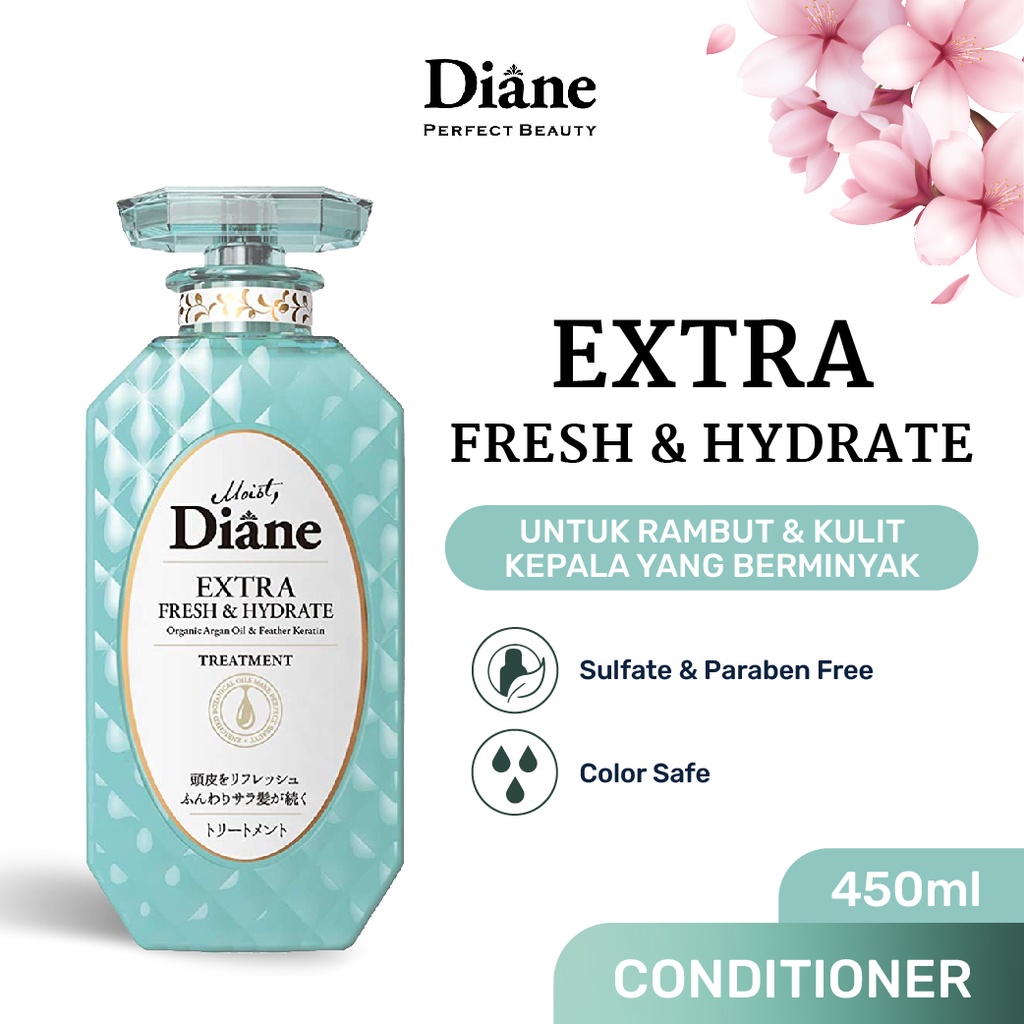 Jual Moist Diane Extra Fresh And Hydrate Treatment 450ML (Conditioner ...