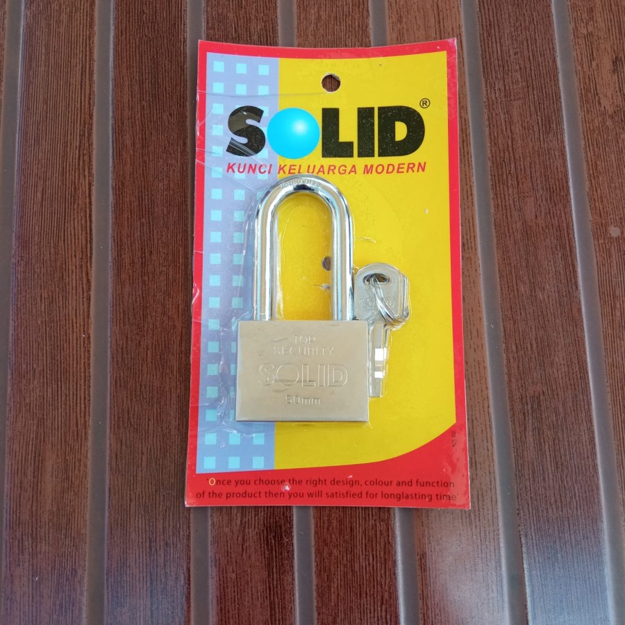 Jual KUNCI GEMBOK BAJA PANJANG SOLID PADLOCK 809L 50MML // PINTU PAGAR ...