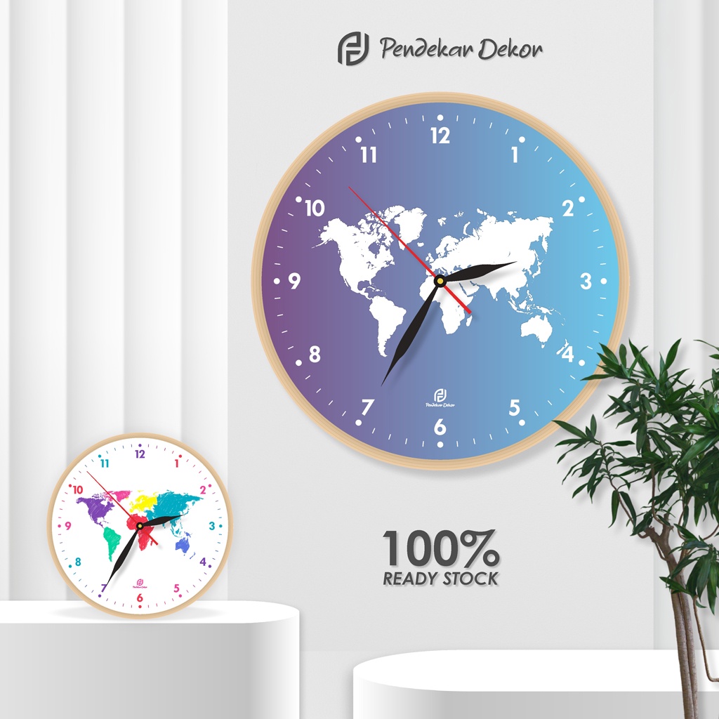 Jual JAM DINDING UNIK - JAM DINDING PETA - JAM DINDING WORLD MAP - JAM ...