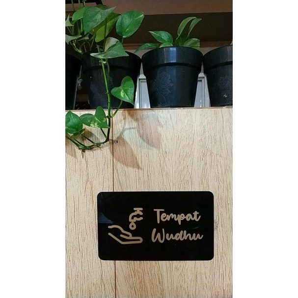 Jual SIGN AKRILIK - TEMPAT WUDHU - 20x12 - Signage Penunjuk Ruangan ...