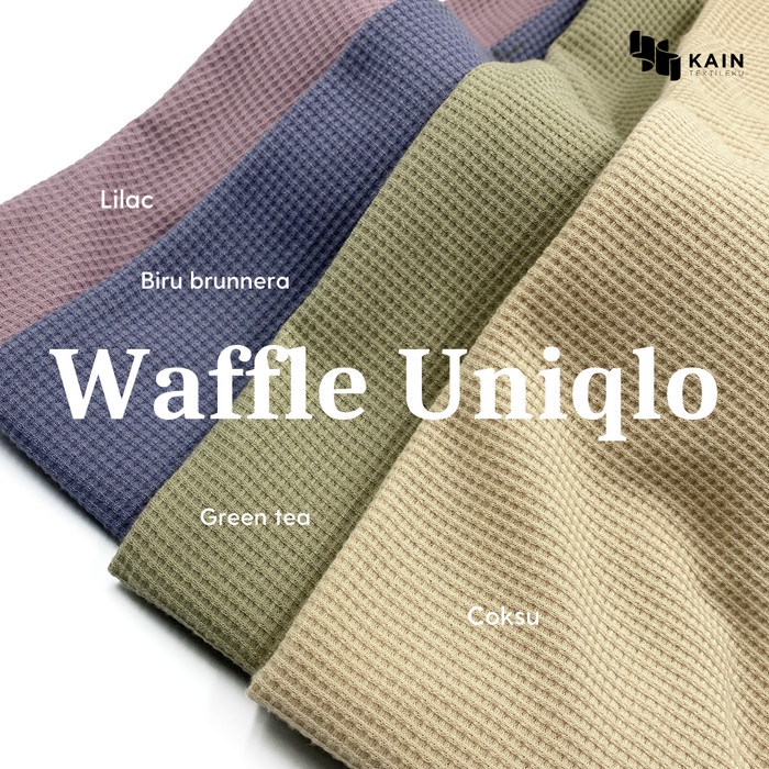 Jual Kain Bahan Kain Knit Waffle Uniqlo Premium Spandex Per 1 Kg ...