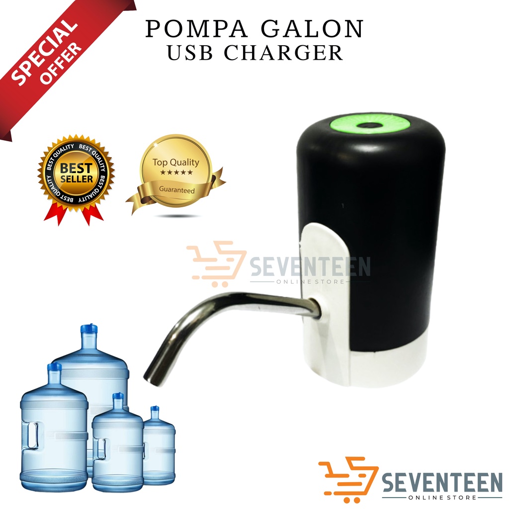 Jual SEVENTEEN POMPA GALON AIR LISTRIK POMPA AIR MINUM RECHARGER LED ...