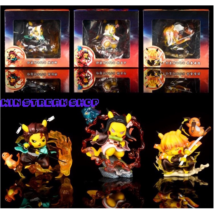 Jual Demon Slayer Pikachu Action Figure /Demon Slayer Action Figure ...