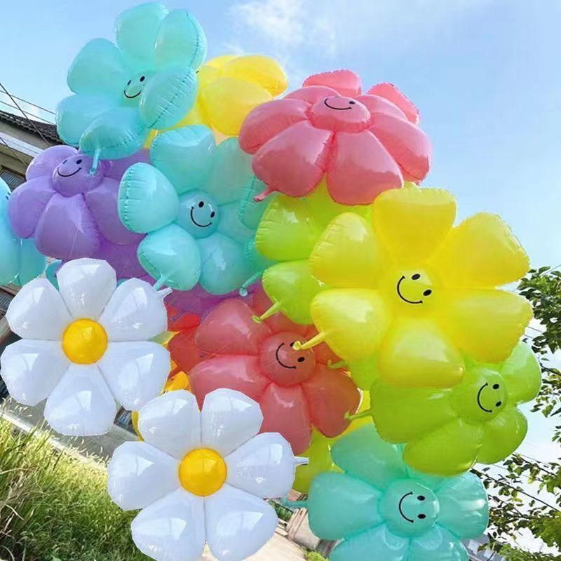 Jual Balon Foil Bunga Daisy Smile Warna / Balon Flower | Shopee Indonesia