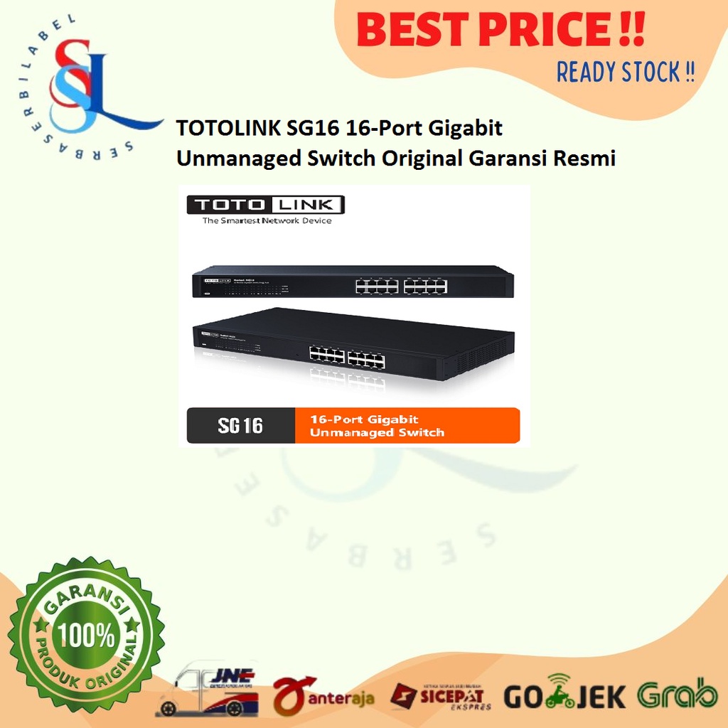 Jual TOTOLINK SG16 16-Port Gigabit Unmanaged Switch Original Garansi ...