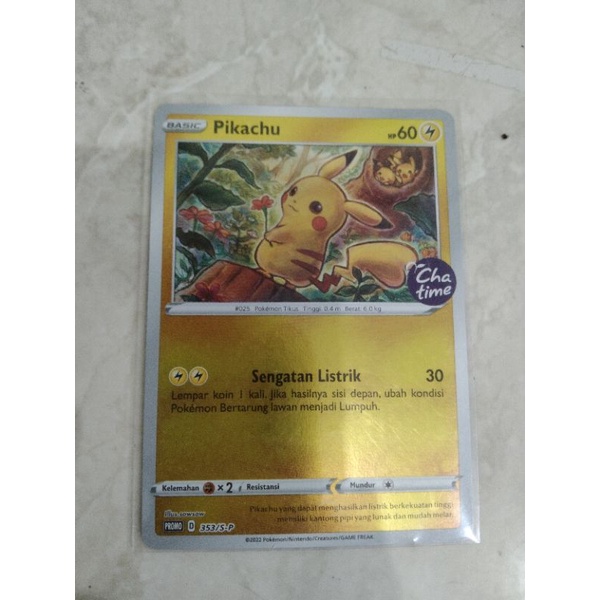 Jual KARTU POKEMON X CHATIME PIKACHU | Shopee Indonesia