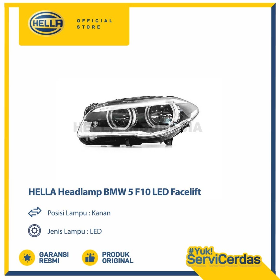 Jual Headlamp Mobil Hella BMW 5 F10 LED Facelift (Kanan) - Lampu Depan ...