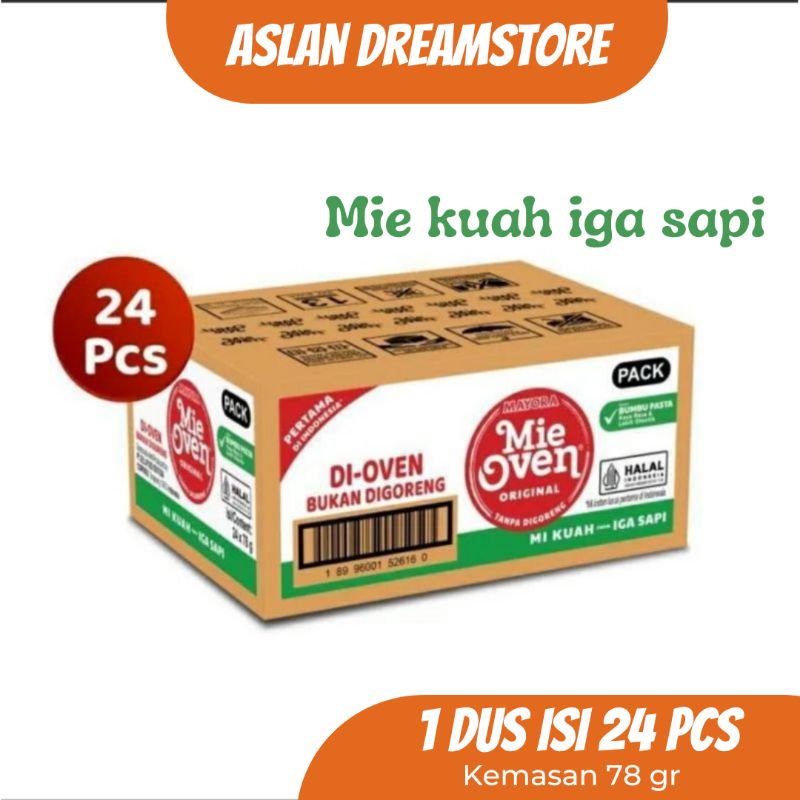 Jual 1 Dus Mie Oven Mi Instan Mayora Kuah Iga Sapi | Shopee Indonesia