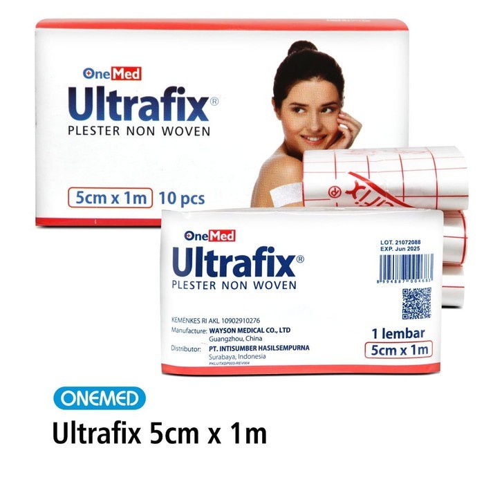 Jual ULTRAFIX ONEMED 5 CM X 1 M PLESTER PENUTUP LUKA - 1 PCS | Shopee ...