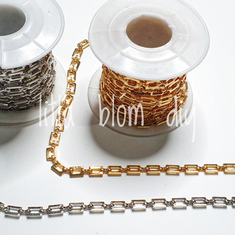Jual Litla Blóm DIY - Rantai Persegi Stainless Steel / per 50cm ...