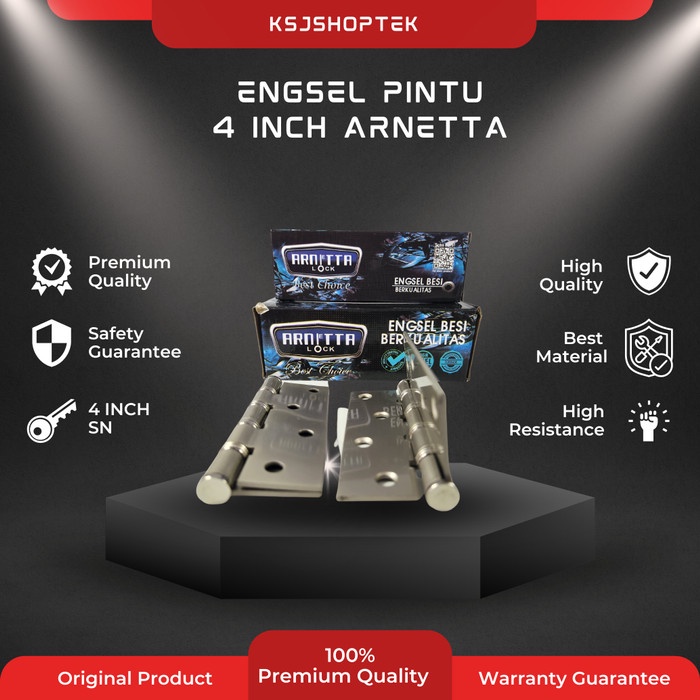 Jual ENGSEL PINTU TEBAL ARNETTA BESI 4 INCH JENDELA BAGUS PERPASANG SN ...