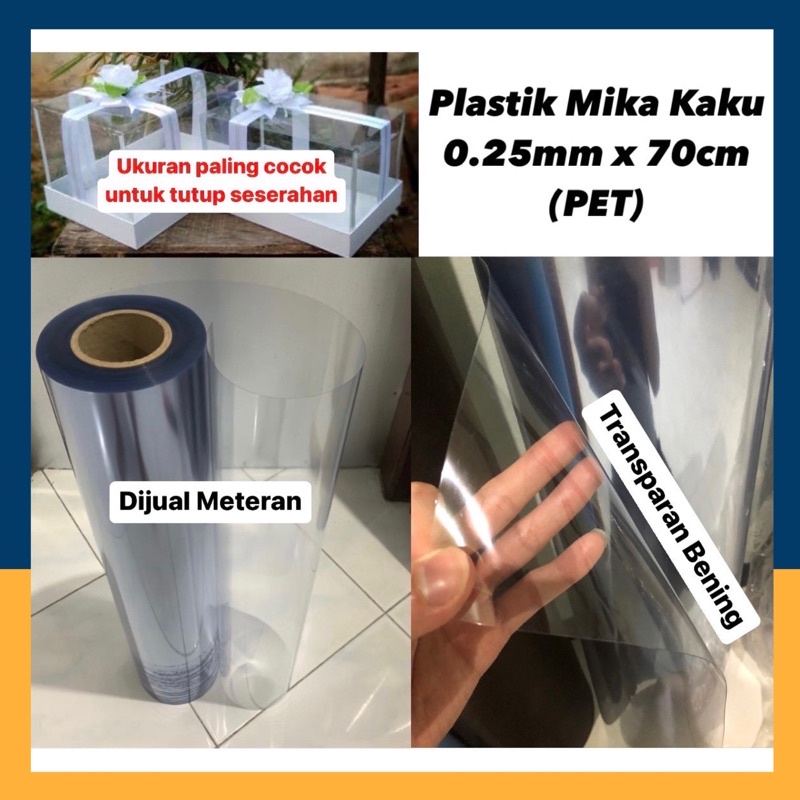 Jual Plastik Mika Kaku Meteran untuk Tutup Seserahan [0.25mm x 70cm] Pernikahan / Hantaran ...