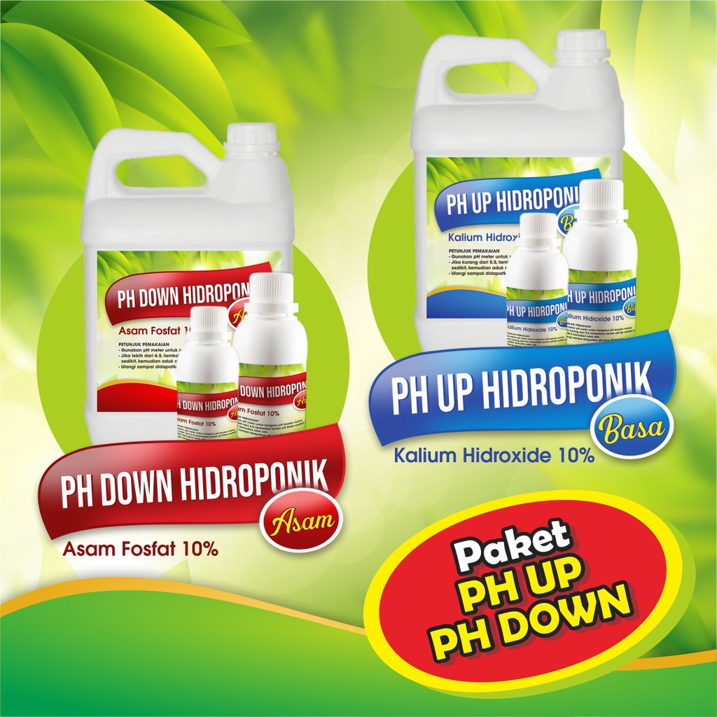 Jual PAKET PH UP DAN PH DOWN HIDROPONIK 500 ML Penetral PH Air Nutrisi Tanaman Hidroponik ...