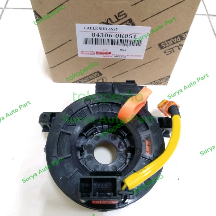 Jual cable kabel spiral klakson new innova hilux fortuner 84306-0K051 ...