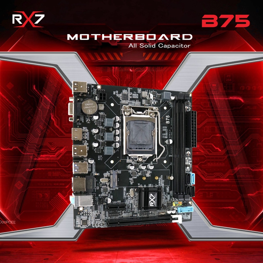 Jual Motherboard RX7 B75 / H61 PLUS LGA 1155 DDR3 B75 Mainboard SUPPORT NVME | Shopee Indonesia