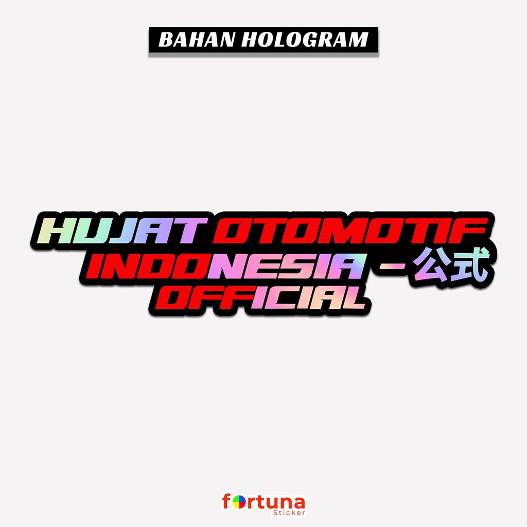 Jual Stiker Hujat Otomotif Indonesia Official Sticker Motor Hologram ...
