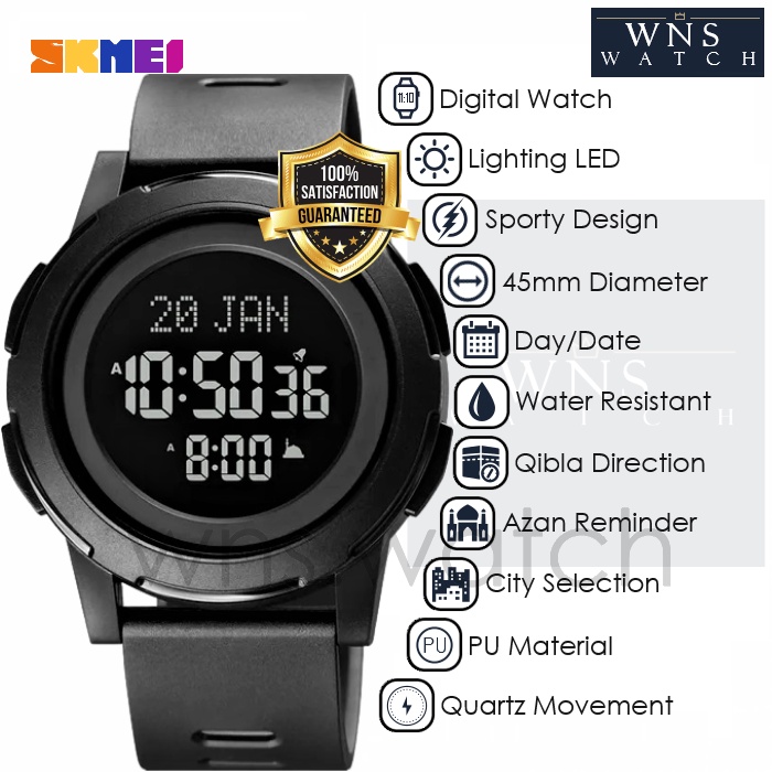 Jual [LIMITED] Jam Tangan Digital Pria Original Muslim Qibla ...