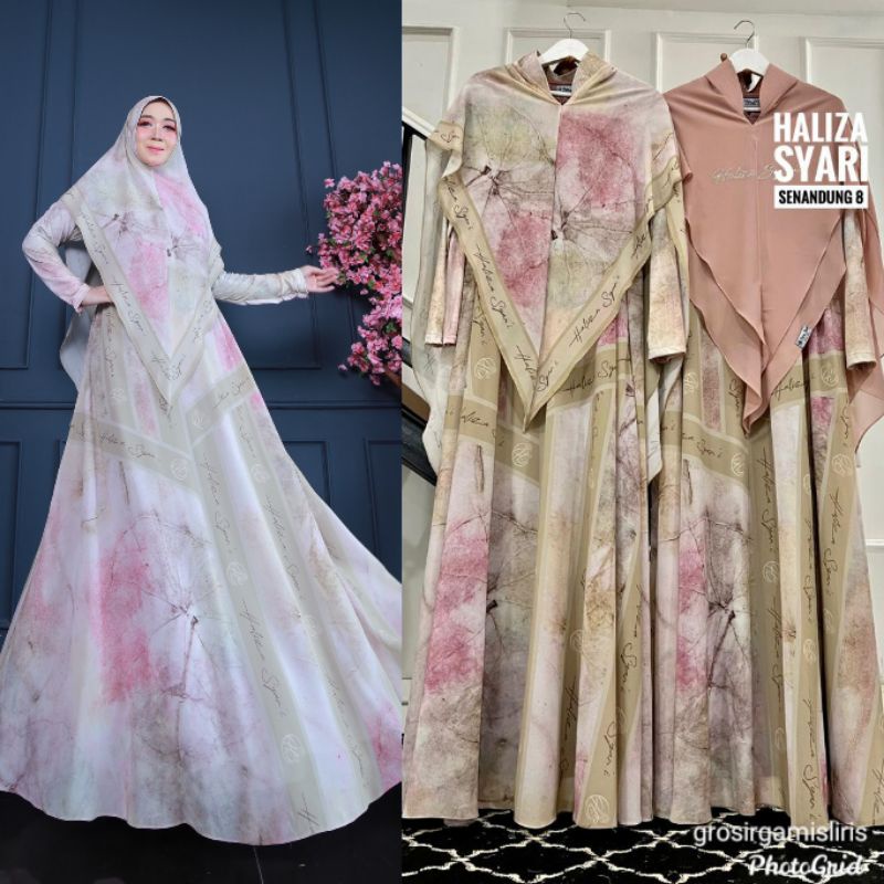 Jual Sarimbit Gamis Haliza senandung 8| Gamis Sarimbit| Gamis Couple ...