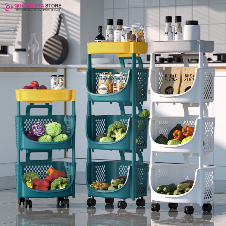 Jual QUEENARTA Rak Keranjang Penyimpanan Susun Multifungsi / Rak ...