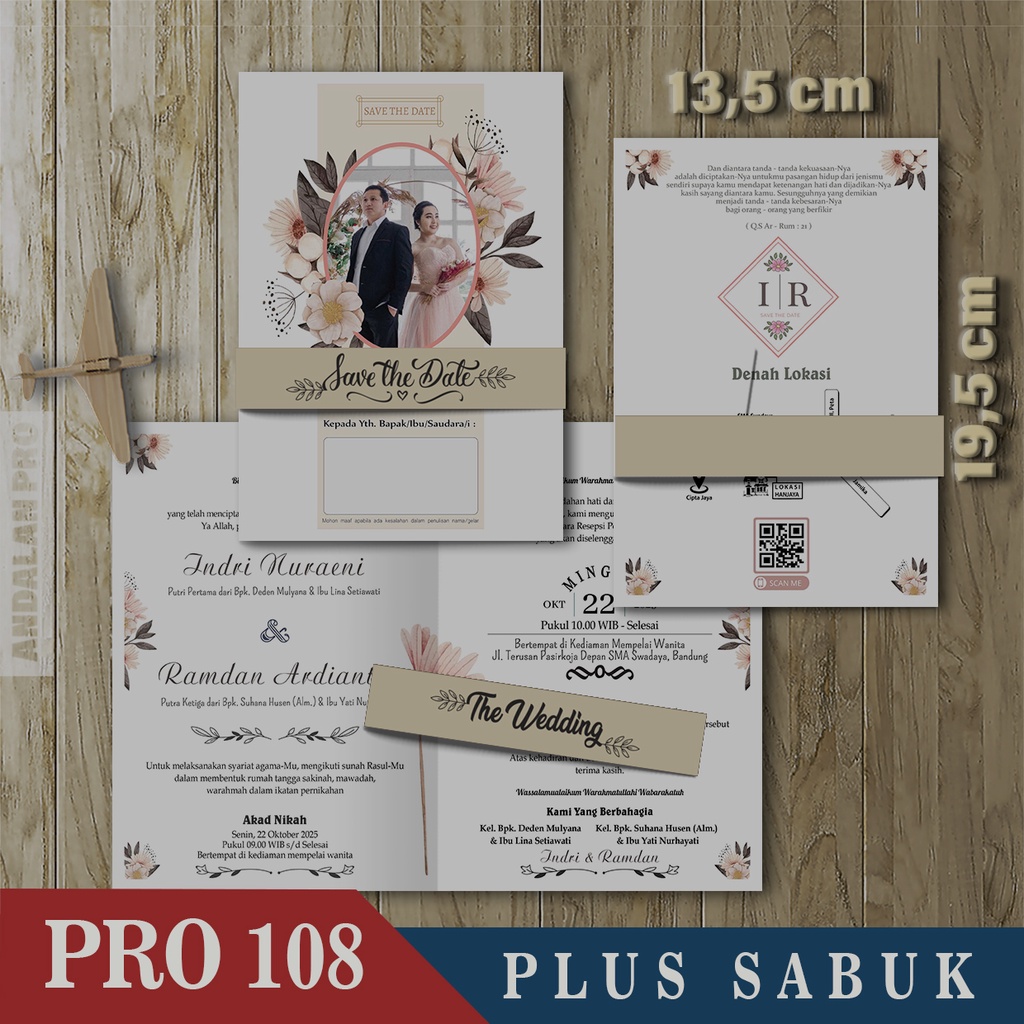 Jual Pro 108 Lipat 2 Plus Foto & Sabuk - Cetak Undangan Color ...