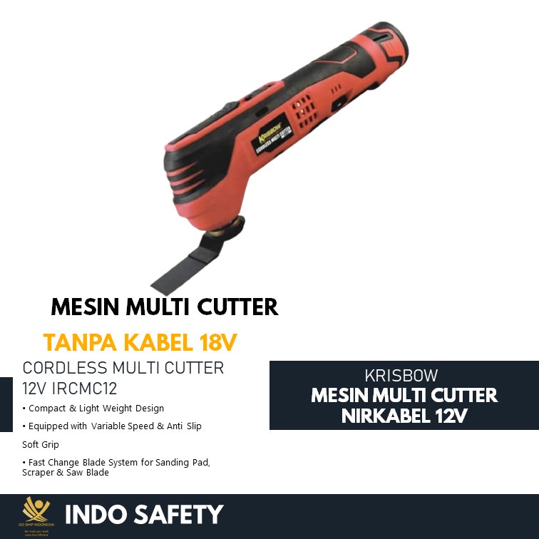Jual MESIN MULTI CUTTER CORDLESS 12V KRISBOW | Shopee Indonesia