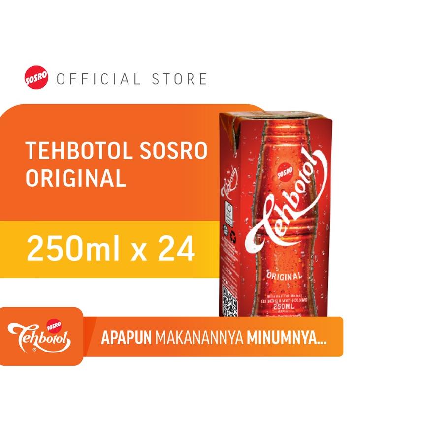 Jual Tehbotol Sosro kotak 250 ml Original isi 24 Pcs | Shopee Indonesia
